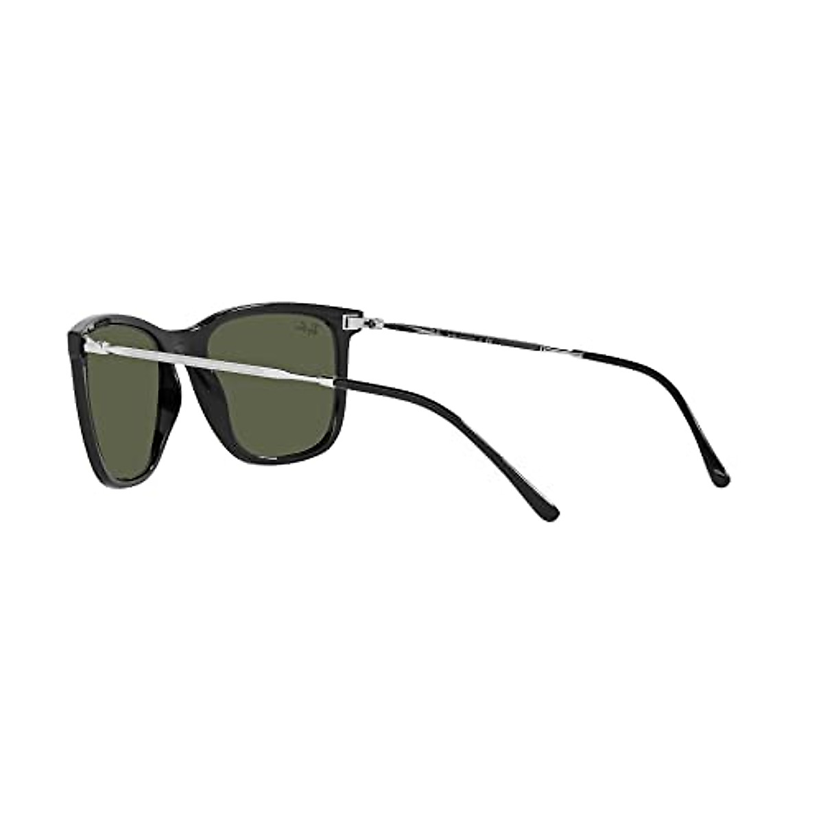 Ray-Ban Rb4344 Square Sunglasses, Black/Green, 56 mm