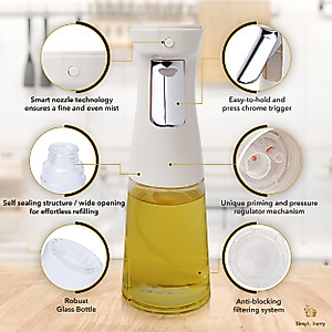 Simply Berry - Spray Magic: Ignite Culinary Creativity! Transform Your Cooking with this Delightful Oil Sprayer for Cooking, Air Fryer, Seasoning, Baking, Frying, BBQ. Glass Bottle Sprayer