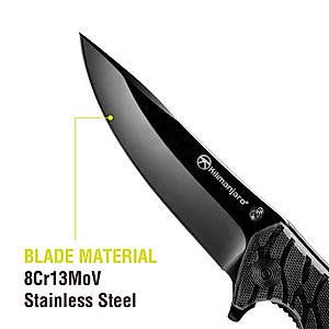 Kilimanjaro Makazi 9-Inch Everyday Folding Knife, Black