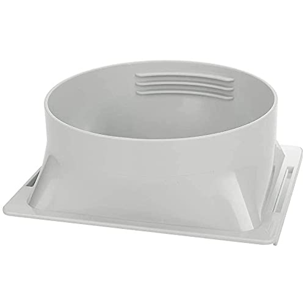 Pek, 5.91In Portable Air Conditioner Adapter Exhaust Hose,Connector Tube Air Hood Baffle Plate Mobile Air Conditioning Special Exhaust Pipe Interface ((150mm) Square Mouth White), 18X15X6.5 cm