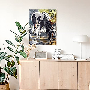 Rasugarlary Paint by Numbers for Adults Beginner, DIY Horse Paint by Numbers Kits on Canvas, Oil Painting Paintworks Acrylic Painting by Numbers Kits with for Home Decor Gift 15.7x19.6