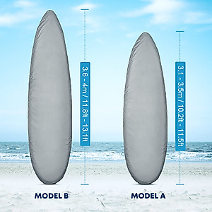 Kohree Kayak Cover 10FT, 420D Kayak Covers for Outdoor Storage Waterproof, Heavy Duty Paddle Board Covers UV Protection SUP Canoe Storage Dust Cover Kayak Accessory for Indoor/Outdoor,10.17-11.4ft