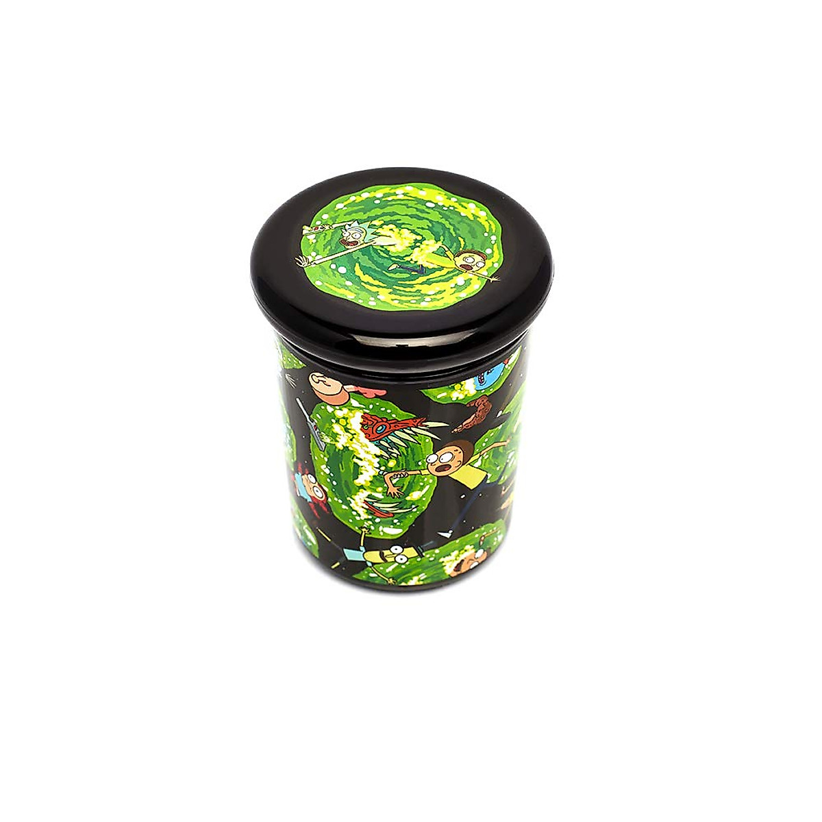 Rick and Morty Portal Container, 6 oz, Multiverse, Stash Jar, Rick Sanchez, Glass, Herbs & Spices, Portal Gun, Alternate Reality