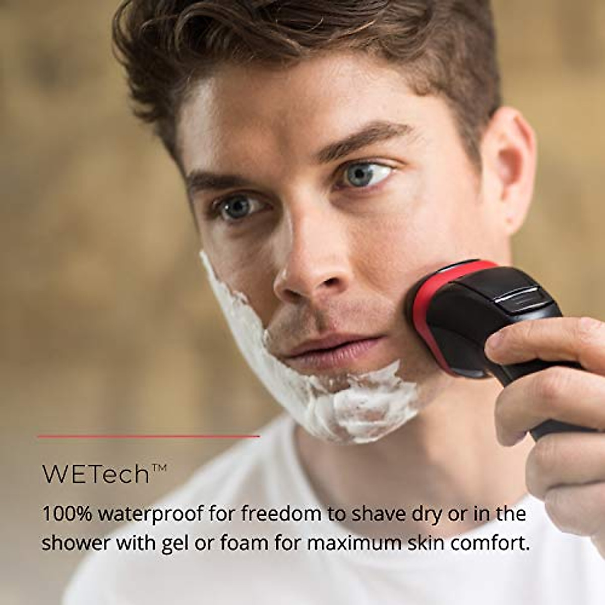 Remington, R4000 Series Electric Rotary Shaver Fully Washable BlackRed PR13401, Black, 1 Count
