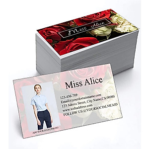 200/500 Pcs Premium Custom Name Cards for Business, Double Sided Personalized 3.5" X 2" Personalized Card No Additional Charge (Color-I)