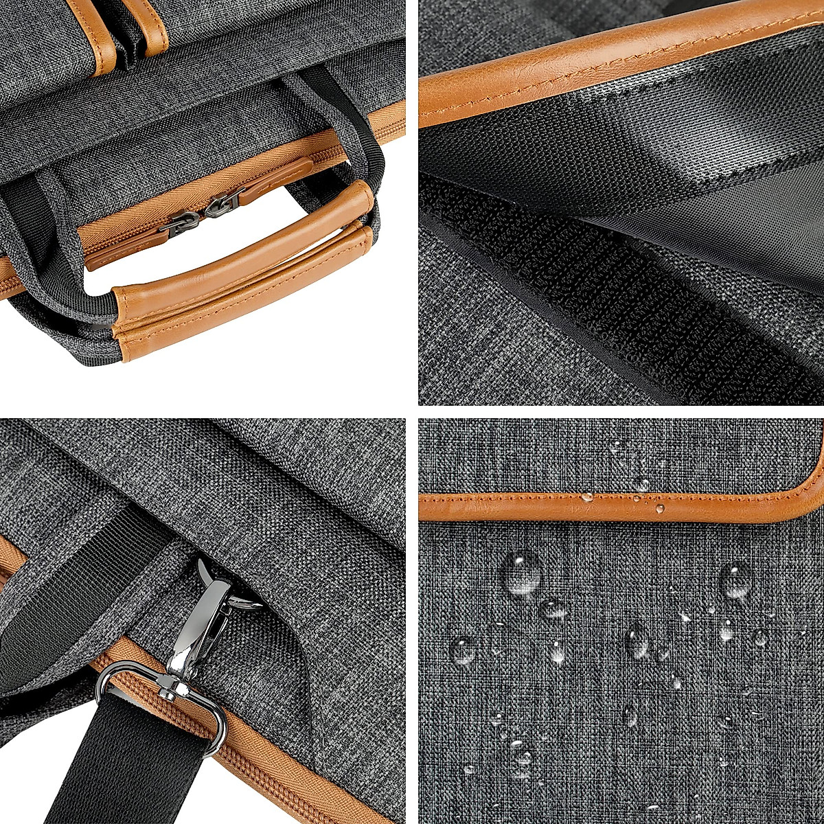 DOMISO 17 Inch Laptop Sleeve Laptop Shoulder Bag Compatible with 17.3" Dell XPS/HP Pavilion/LG Gram 17 /IdeaPad 320 / HP Omen,Dark Grey