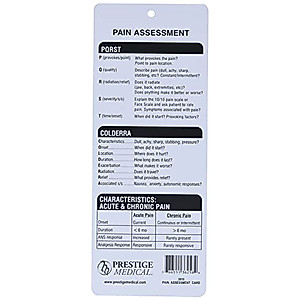 Prestige Medical Pain Assessment Card, 0.3 Ounce