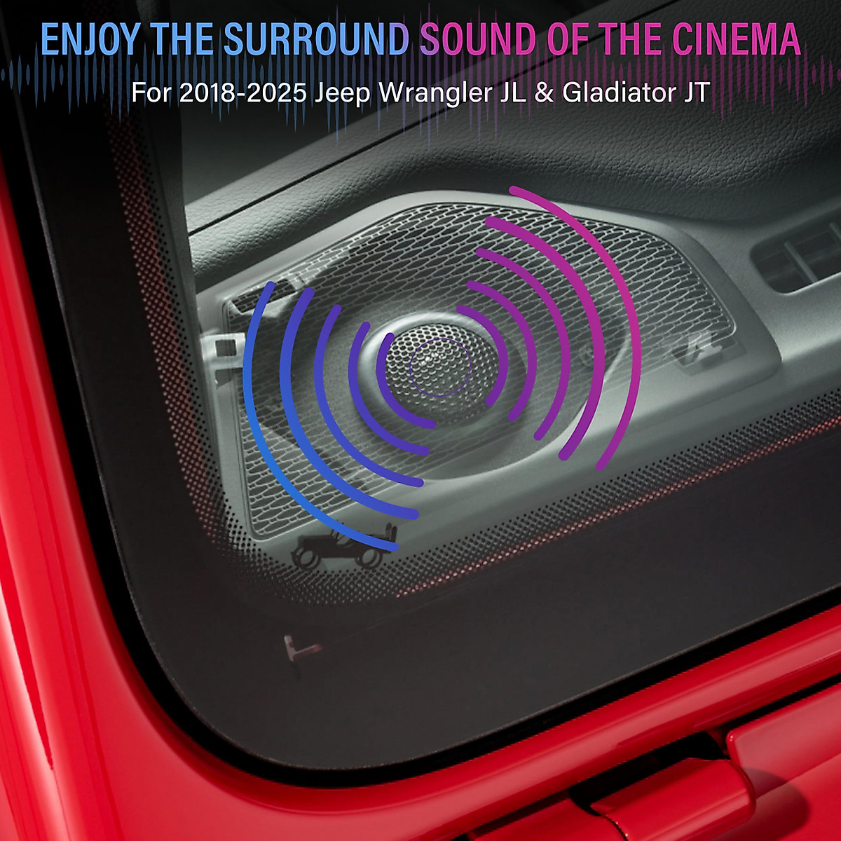 Sunluway JL- (1 Pair) Super Tweeters for 2018-2025 Jeep Wrangler JL & Gladiator JT
