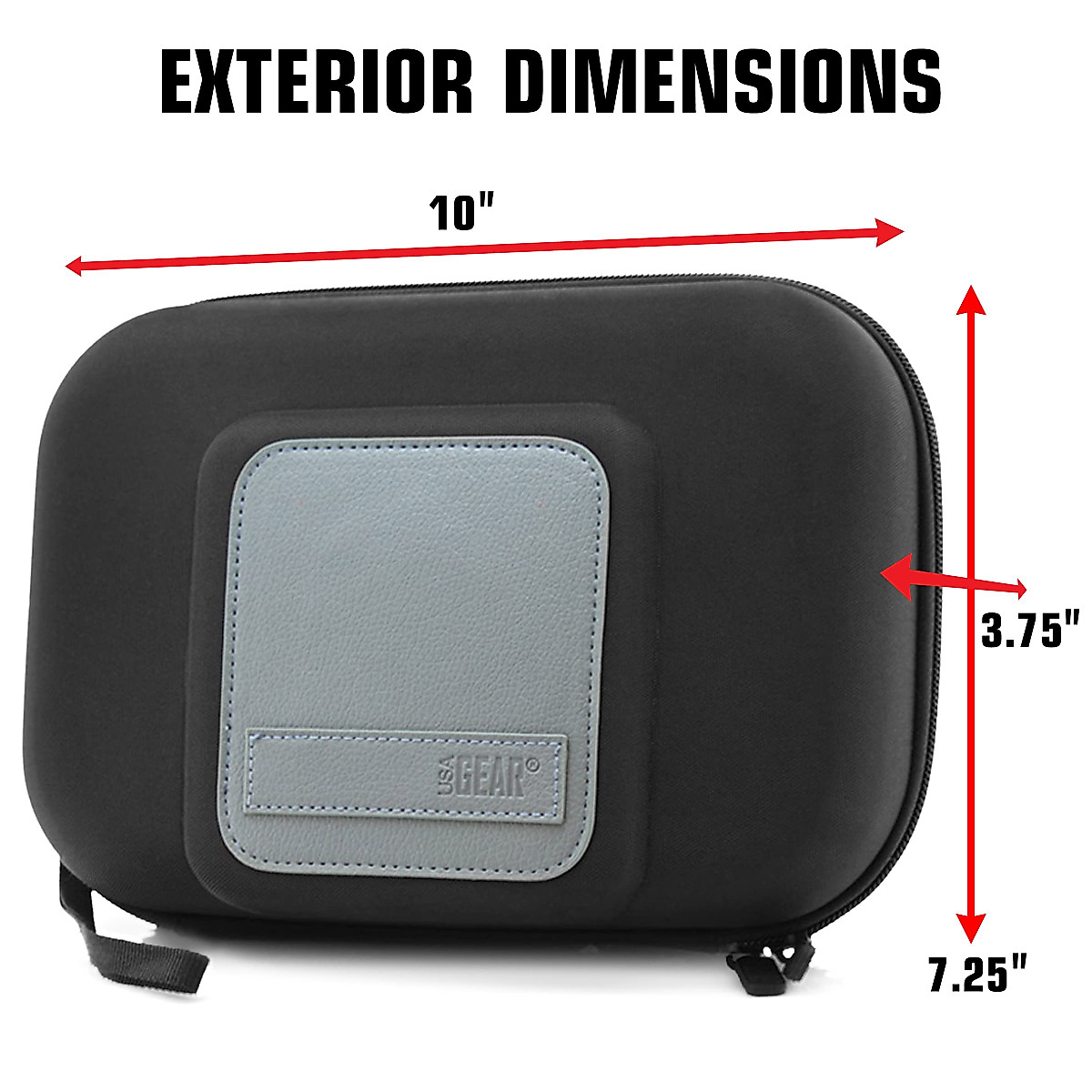 USA GEAR Square Terminal Case Compatible with Square Terminal Cash Register, Printer Paper, and Card Reader Accessories - Water Resistant Exterior and 3 Removable Pouches - Black