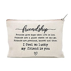 Friend Gift, Gift for Friend, Friendship Gift, Best Friend Gift, Makeup Case, Cosmetic Bag, Tote Bag, Bestie Present, Thank You Friend Gift, Christmas Gift