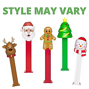 Christmas Candy Dispensers Gift Set, Holiday Characters and Assorted Hard Candies Refill Rolls, Stocking Stuffers, Pack of 3, Styles May Vary