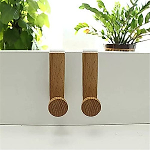 Mvude Wooden Hanging Coat Hooks Cubicle Partition Hangers for Door Mirror Panel Wall Closet Coats Whiteboard Office Home