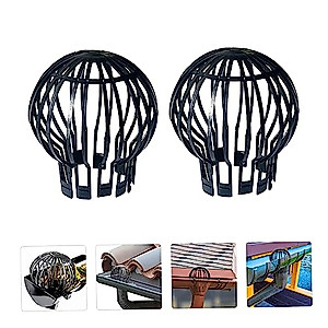 Housoutil 4 Pcs Eaves Filter Cover Gutter Drain Screen Gutter Leaf Strainer Leaf Filter Gutter Strainer Mesh Filter Expanding Water Hose Round Balloons Roof Gutter Filter Gutter Filter Cover
