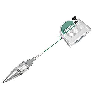 Plumb Bob, Alloy Steel Vertical Measuring Tool, Plumb Bob with Magnetic Recoil Cord Box for Woodworking (6 Meters)