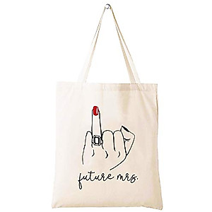 Future Mrs – Shoulder Bag Shopping Bag Tote Bag Gift – Engagement Gifts for Women - Bride to Be - Newly Engaged - Bridal Shower Gift for Bride - Bachelorette Party Gifts for Her
