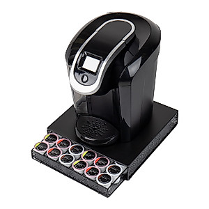 Mind Reader Storage Drawer Coffee Pod Holder, 36 Capacity, Black