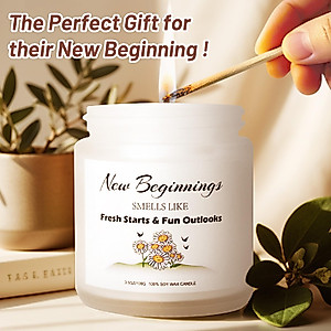 CAHOTO New Beginnings Gifts for Women, Daisy Gifts for New Start, New Home, New Job, Lucky Goodbye Gift, Going Away Gift, Farewell Gift, Break Up, Divorce Gifts for Coworker Employee Lady