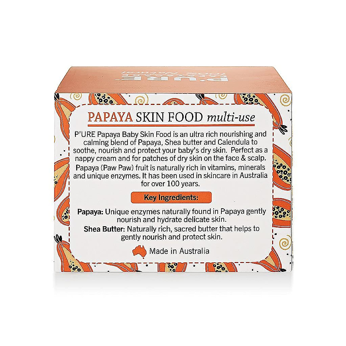P'URE PAPAYACARE Papaya Baby Skin Food, 3.53 Ounces