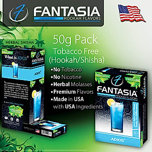 Fantasia Nicotine-Free Hookah, Hookah Shisha Flavors, Tobacco & Nicotine Free, Citrus Variety Pack, 50-Gram (Pack of 5) C5