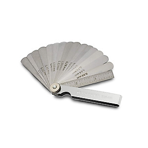 Holmer Guitar Luthier Tools with 15 Blades Feeler Gauge Metric, String Action Gauge Ruler, Fingerboard Fretboard Radius Gauge Measuring Tool, 2 Fingerboard Guard Protectors. (Chrome)