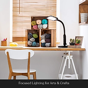 Brightech Litespan 2-in-1 LED Floor & Desk Lamp, Adjustable Height, Shades, Neck, Esthetician Light for Lashes, Portable Gooseneck Standing Lamp for Living Room, Dorm, Table