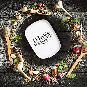 Ceramic Spoon Rest For Kitchen-Funny Mom's Kitchen Quote Spoon Rest For Stove Top-Large Spoon Holder for Kitchen Counter-Heat Resistant Cooking Utensil Rest-Modern Farmhouse Kitchen Décor