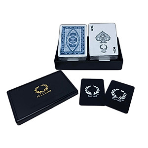 DA VINCI Ruote, Italian 100% Plastic Playing Cards, 2-Deck Poker Size Set, Regular Index, w/2 Cut Cards