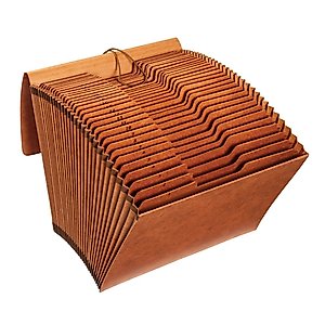 Globe Weis Globe-Weis/Pendaflex Heavy Duty 31-Pocket Expanding File with Flap, 1-31 Index, Letter Size, Brown, (R117DLHD)
