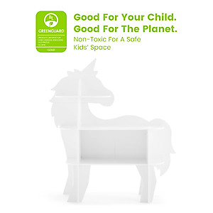 Delta Children Unicorn Bookcase - Greenguard Gold Certified, White