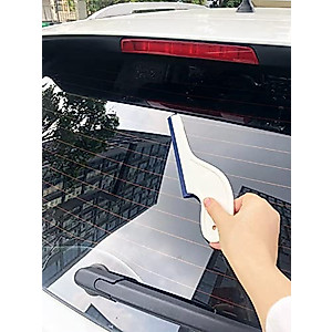 EHDIS Car Squeegee with Soft Silicone Water Blade Auto Vinyl Squeegee with Handle Car Vehicle Window Washing Cleaning-Pack of 1