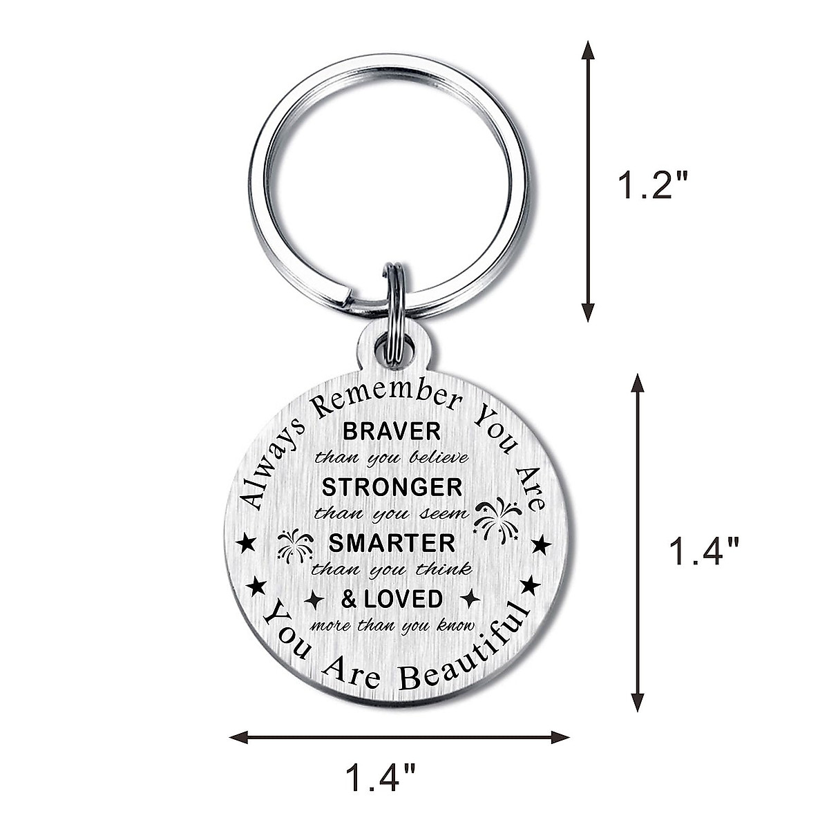 SOUSYOKYO Teen Girl Gifts for Birthday, You are Beautiful Girl Hello Keychain, Cute Female Inspirational Quote Gifts for Women Teenage Stuff