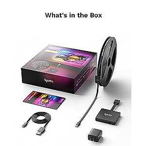 Lytmi TV LED Backlight with HDMI 2.0 Sync Stick Immersive RGBIC Backlight for 56-75 inch TVs Plug and Play Cuttable TV Light Strips Sync TV Lights for Games Music Movies