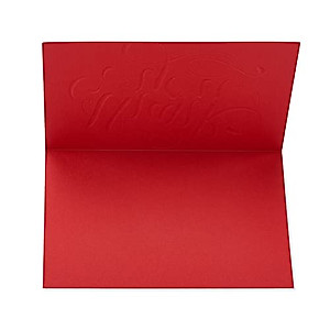 Papyrus Blank Holiday Thank You Cards Boxed with Envelopes, Blank Red and Gold (12-Count)