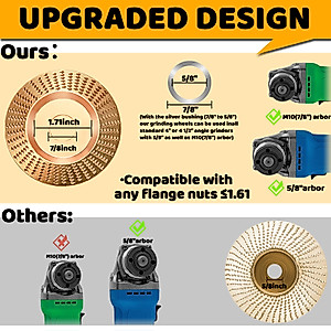 13PCS Wood Carving Disc Set for 4" or 4 1/2" Angle Grinder, Stump Tool Grinder Disc Wheel Attachments for Woodworking, Stump Grinding Tools for Wood Cutting Shaping Carving Sanding and Polishing