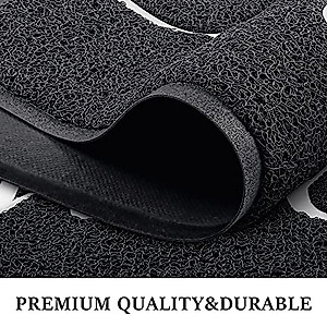 BeneathYourFeet Door Mat 2-Pack Indoor Outdoor Doormat Multiple-use Welcome Mats for Front Door Easy to Clean Garage Floor Mat Durable Wear-Resistant Rugs for Outside Entry(30"x17.5",Black)