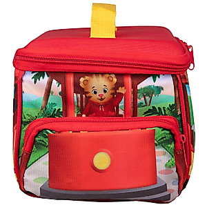 Daniel Tiger's Neighborhood- Insulated Durable Lunch Bag Tote for Kids, Reusable Heavy Duty Lunch Box w Handle and Mesh Pocket for Back to School - Trolley with Friends