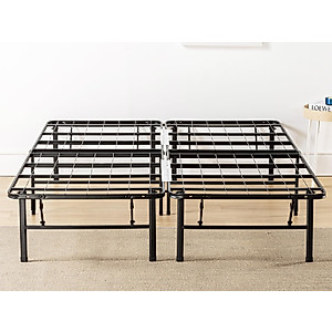 Sleepy's Raised 13 Inch High Metal Platform Frame | Support Mattress Foundation | No Box Spring Needed | Underbed Storage Space | Full Size