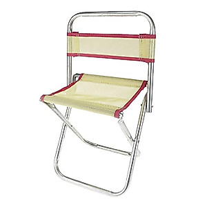 TRENTSNOOK Exquisite Camping Stool Beach Fishing Picnic Stool with Backrest Outdoor Portable Folding Chair Outdoor Travel Fishing Camping Barbecue Seat Color Random