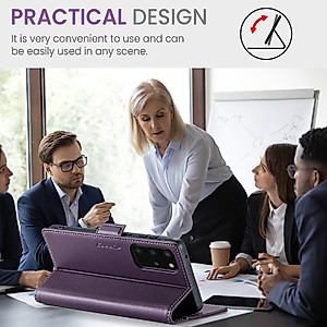 Samsung S20+ Plus Wallet Case with Card Holder Kickstand Magnetic,Leather Flip Case for Samsung Galaxy S20+ Plus 6.7 Inch[Not for S20 or Ultra] (Purple)