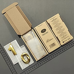 10th Birthday Candles Number 10 Candles Numerals for Cakes Happy Tenth Birthday 3D Designed 10th Wedding Anniversary Party Cake Topper Decorations (10, Gold)