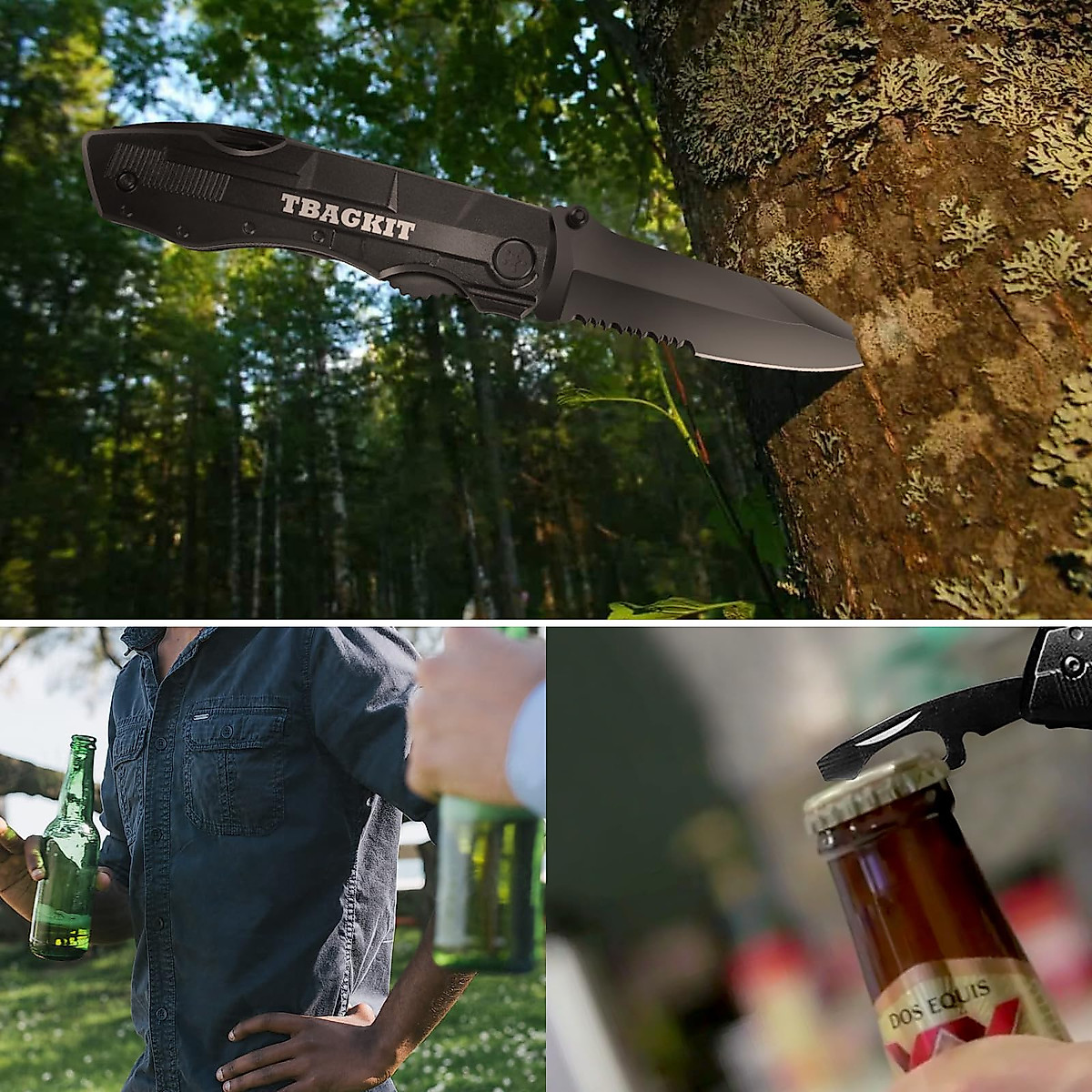 Multitool Pocket Knife, 16 in 1 Tactical Knife With Blade Saw Pliers Screwdriver Bottle Opener for Camping, Emergency, Daily Use, Perfect Birthday Christmas Gifts for Men Dad Husband