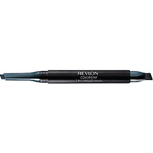 Revlon ColorStay 2-in-1 Angled Kajal Eyeliner, Waterproof Eye Makeup with Smudge Brush for Smokey Eyes, Evergreen (103), 0.01 oz
