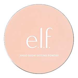 e.l.f. Halo Glow Setting Powder, Silky, Weightless, Blurring, Smooths, Minimizes Pores and Fine Lines, Creates Soft Focus Effect, Deep, Semi-Matte Finish, 0.24 Oz