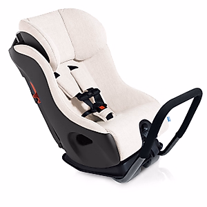 Clek Fllo Convertible Car Seat - Compact Design for 3-Across Seating, Extended Rear-Facing with Anti-Rebound Bar (Marshmallow)