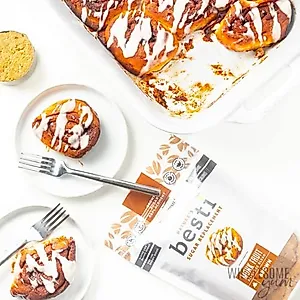 Wholesome Yum Besti Natural Brown Sugar Substitute - Brown Monk Fruit Sweetener Blend With Allulose (No Erythritol) - Keto, Non GMO, Zero Carb, Zero Calorie, Sugar Free, No Aftertaste (1 lb)