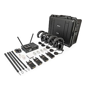 Ikan Livecom 1000ft Full Duplex Wireless Intercom 5 Person System Includes 1x Base Station 4X Beltpacks 5X Headset