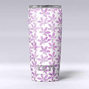 Design Skinz The Vibrant Pink and Purple Leaf - Skin Decal Vinyl Wrap Kit Compatible with The Yeti Rambler Cooler Tumbler Cups