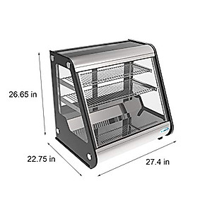 KoolMore - CDC-4C-BK 27" Commercial Countertop Refrigerator Display Case Merchandiser with LED Lighting - 4.6 cu. ft, Black and Stainless Steel (858154008300)