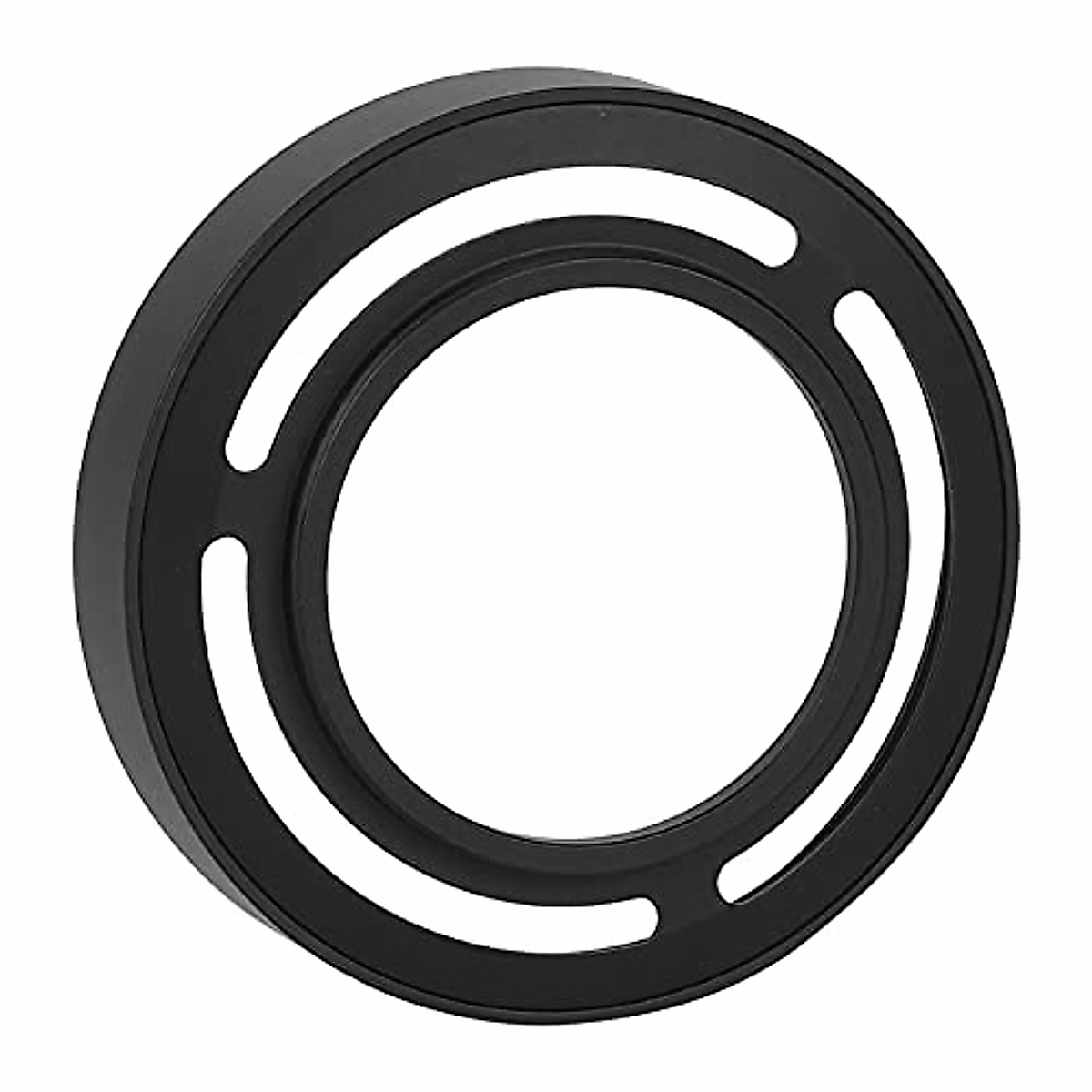 GOSHYDA Camera Lens Hood,Beautiful Appearance Hollow, Metal Compact Detachable, 52mm, with Centre Pinch Lens Cap, for Fuji X10/X20/X30(Black)