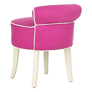 Safavieh Home Collection Georgia Stone and Cherry Mahogany Petite Vanity Stool